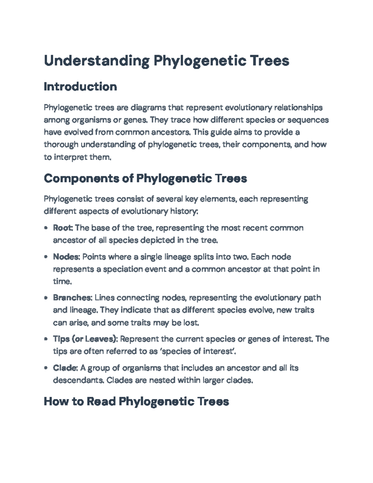 Understanding Phylogenetic Trees: A Comprehensive Guide for BIO 101 - Studocu