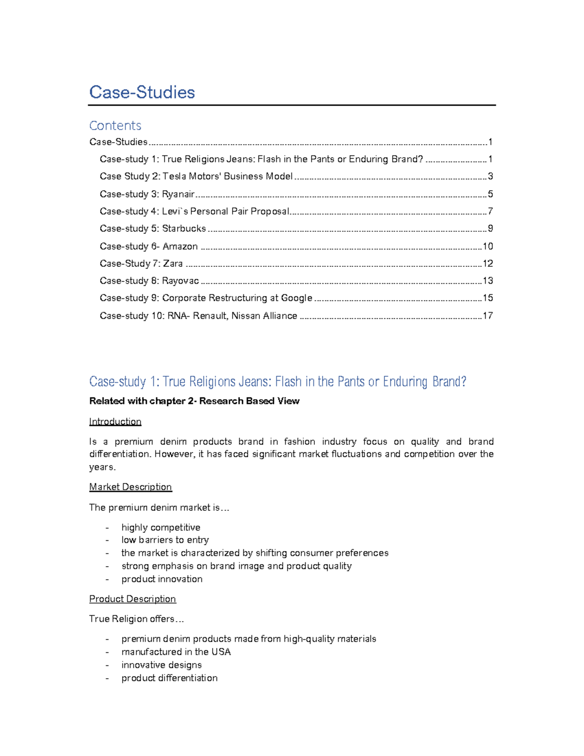Case Studies Overview: Insights from Class (Course Code: CS101) - Studocu