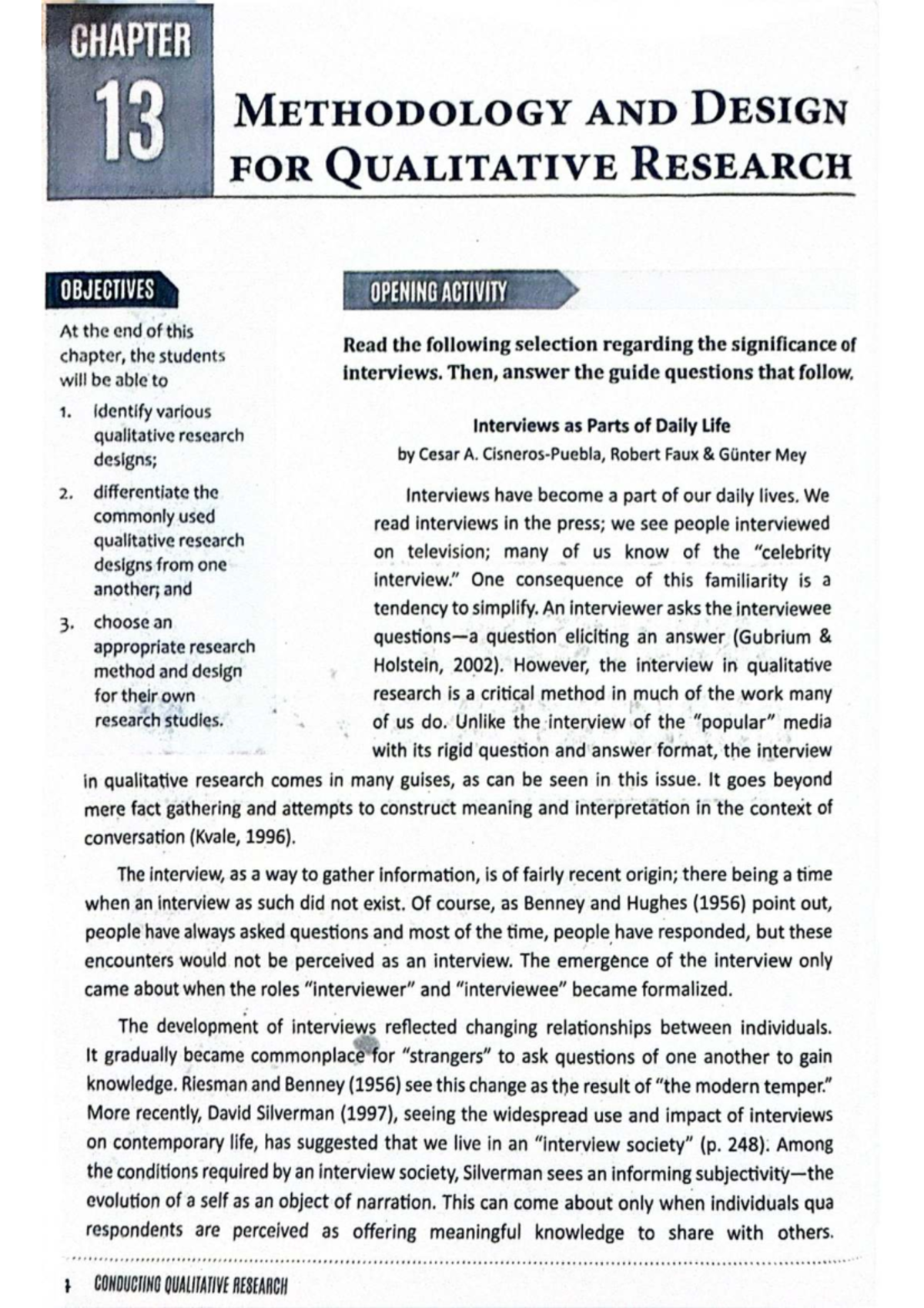 CHAPTER 13: METHODOLOGY & DESIGN IN QUALITATIVE RESEARCH - Studocu