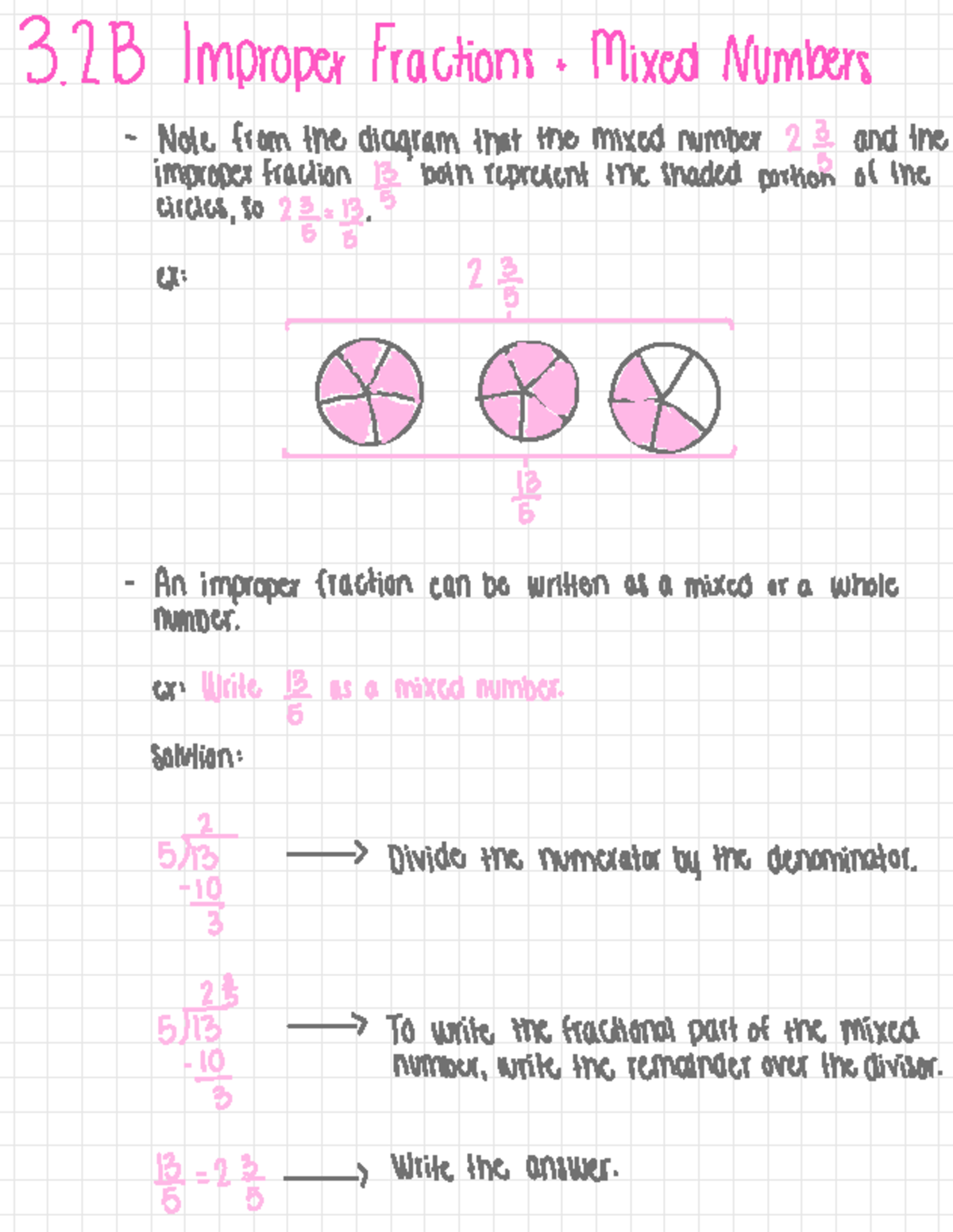 MATH 005- 3.2B Improper Fractions and Mixed Numbers - 3 Improper ...