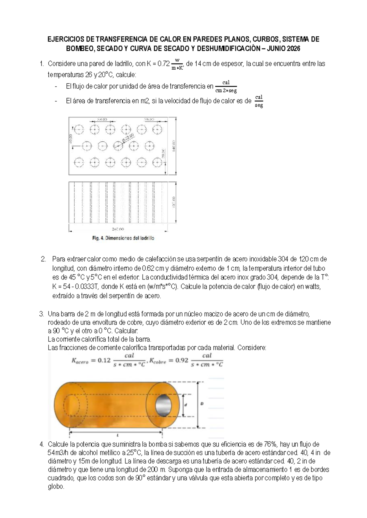 EJERCICIOS DE TRANSFERENCIA DE CALOR OPU 2026 - FASE 2 - Studocu
