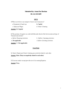 UIU BMT 2 Assignment #1 - UIU United International University QUEST FOR ...