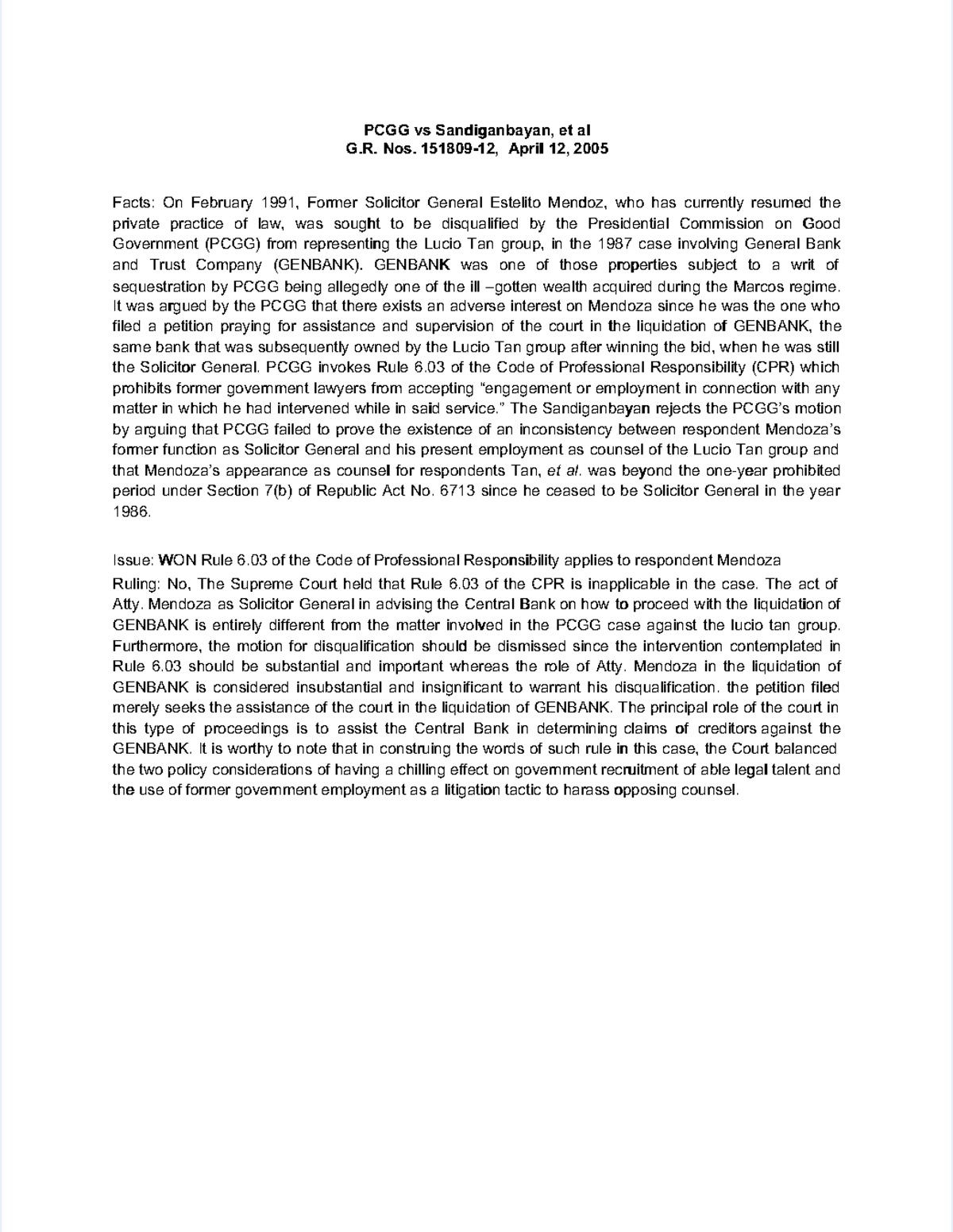 Pdf-pcgg-vs-sandiganbayan compress - PCGG vs Sandiganbayan, et alPCGG ...