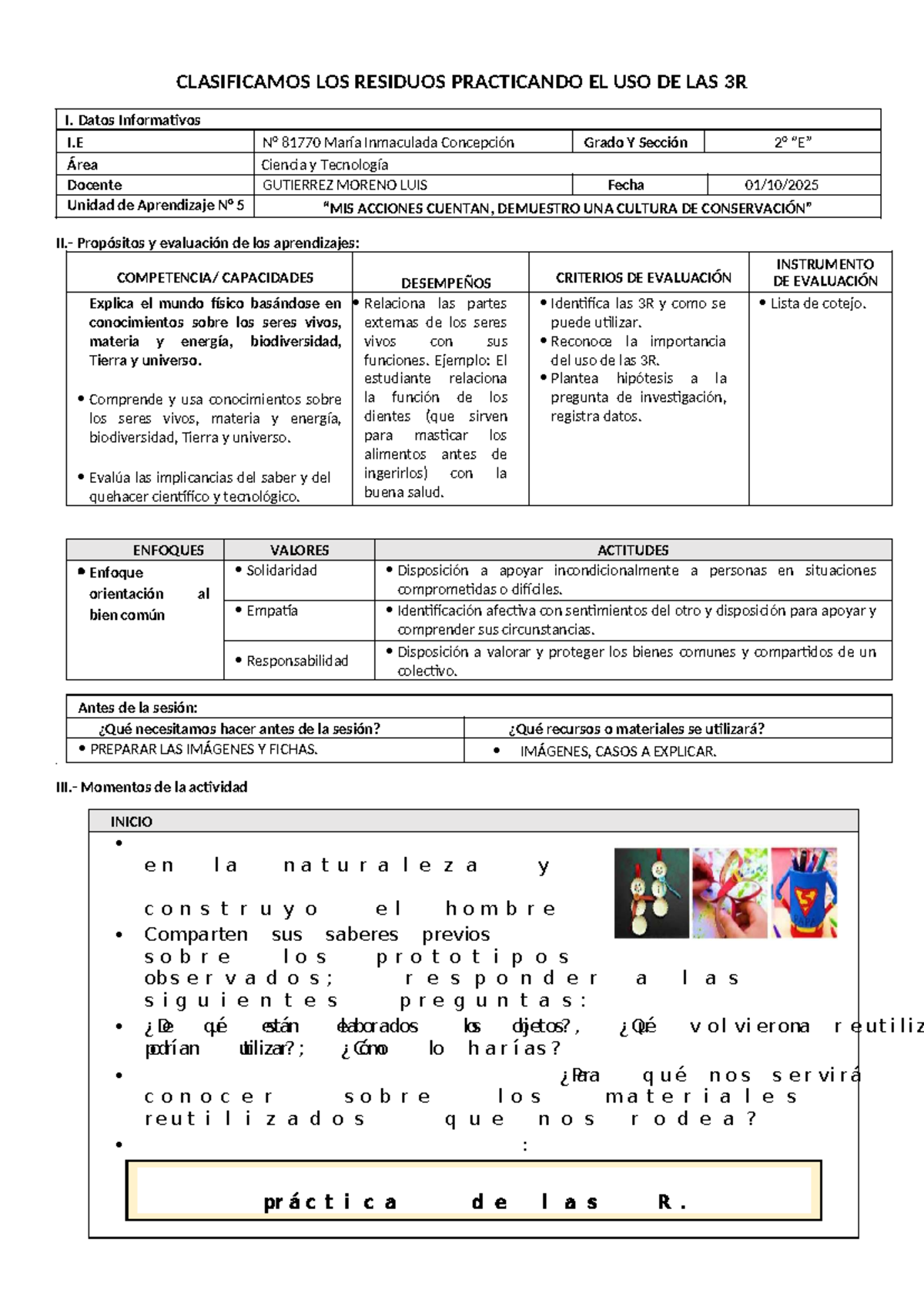 CLASIFICACIÓN DE RESIDUOS Y USO DE LAS 3R - SESIÓN I 81770 - Studocu