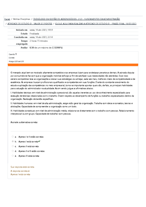 [Solved] O significado de organizao remete ao pensar na adequao da ...