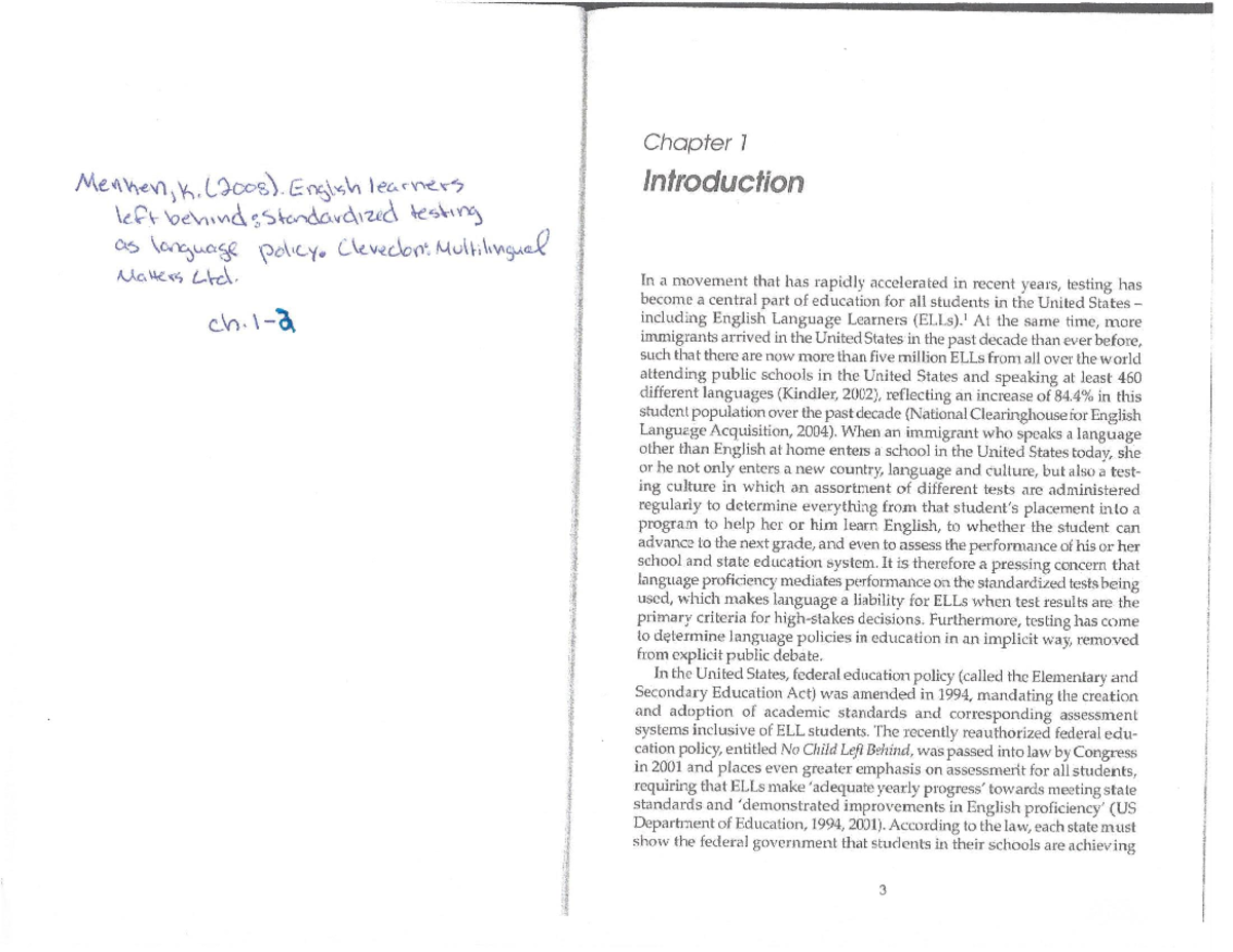 Final Exam Study Guide: Key Concepts and Topics for Success - Chapter 7 Menken, K. (2008 ...