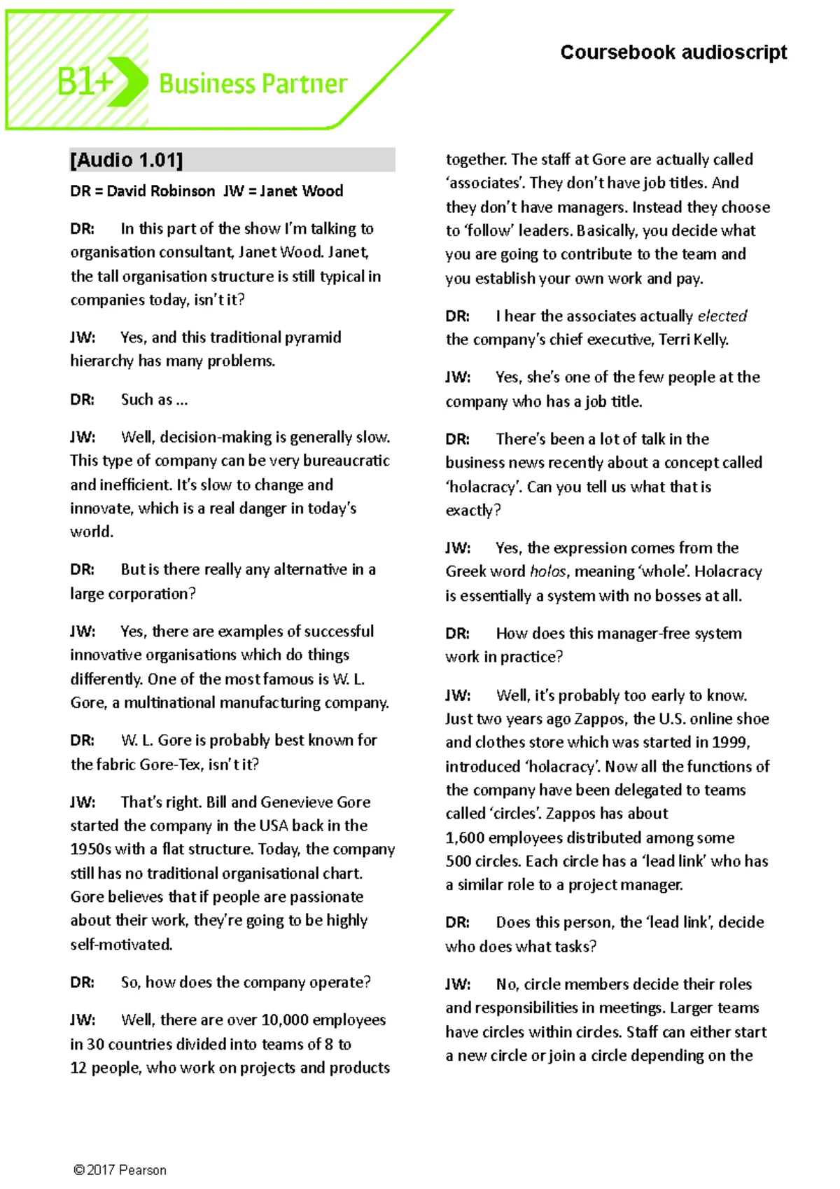 Q- Academy- Business Partner B1+ Workbook KEY - 8 Are you free for ...