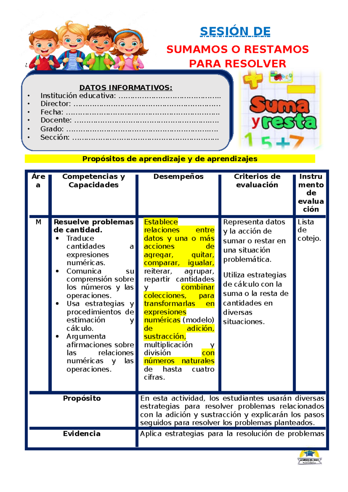 4° SESIÓN DÍA 3 MAT: Estrategias para Sumar y Restar en Problemas - Studocu
