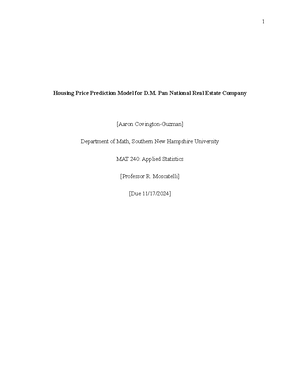 MAT240 Mod Assignment Template - Hypothesis Testing for Regional Real ...