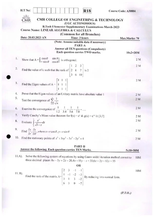 CMR College Hackathon Problem Statements (March 2024) - Studocu