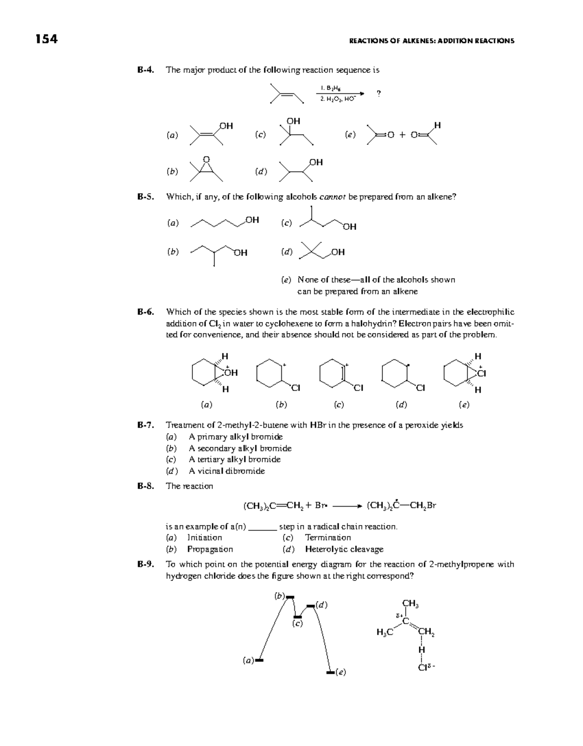 154 REACTIONS OF ALKENES: ADDITION REACTIONS - OC 4th Ed Solutions ...