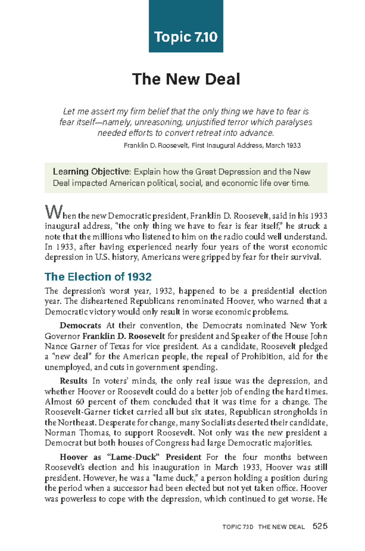 Topic 7.10 The New Deal: Impact on American Life and Politics - Studocu