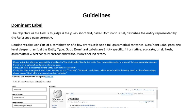Guidelines for Dominant Label Evaluation - Hit App v2 - Studocu