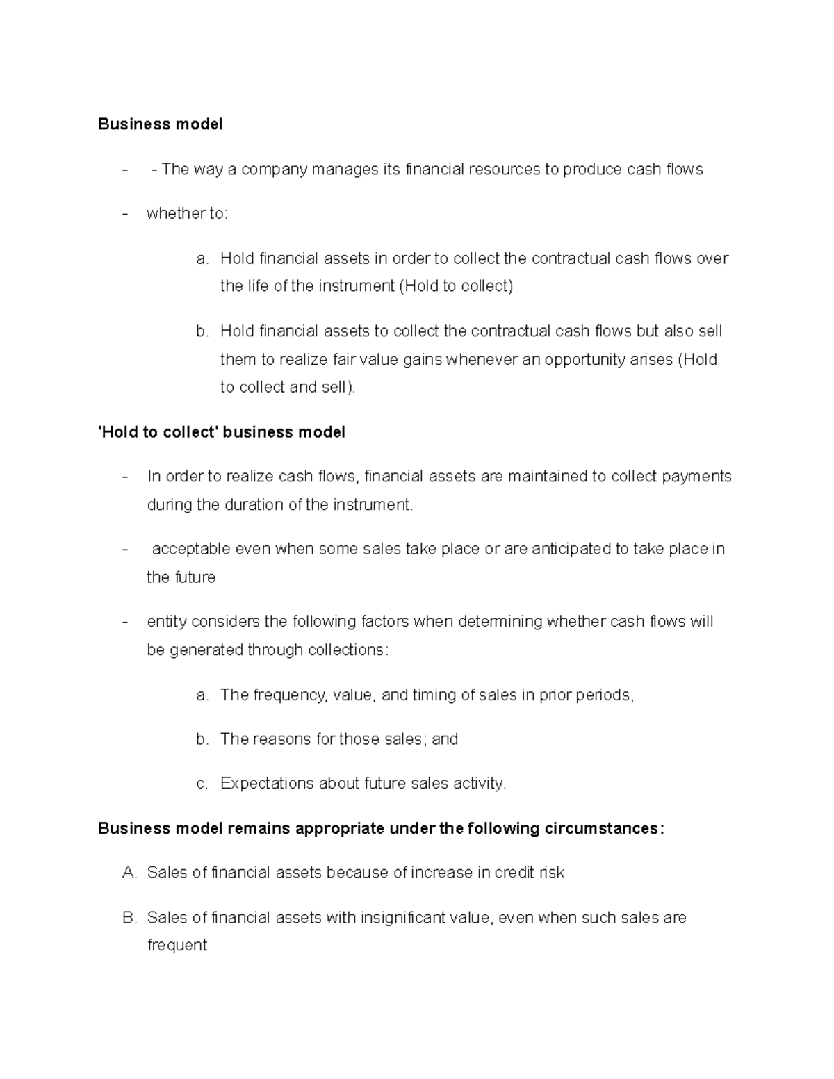 CH9 Part 2: Understanding Business Models in Finance - Studocu