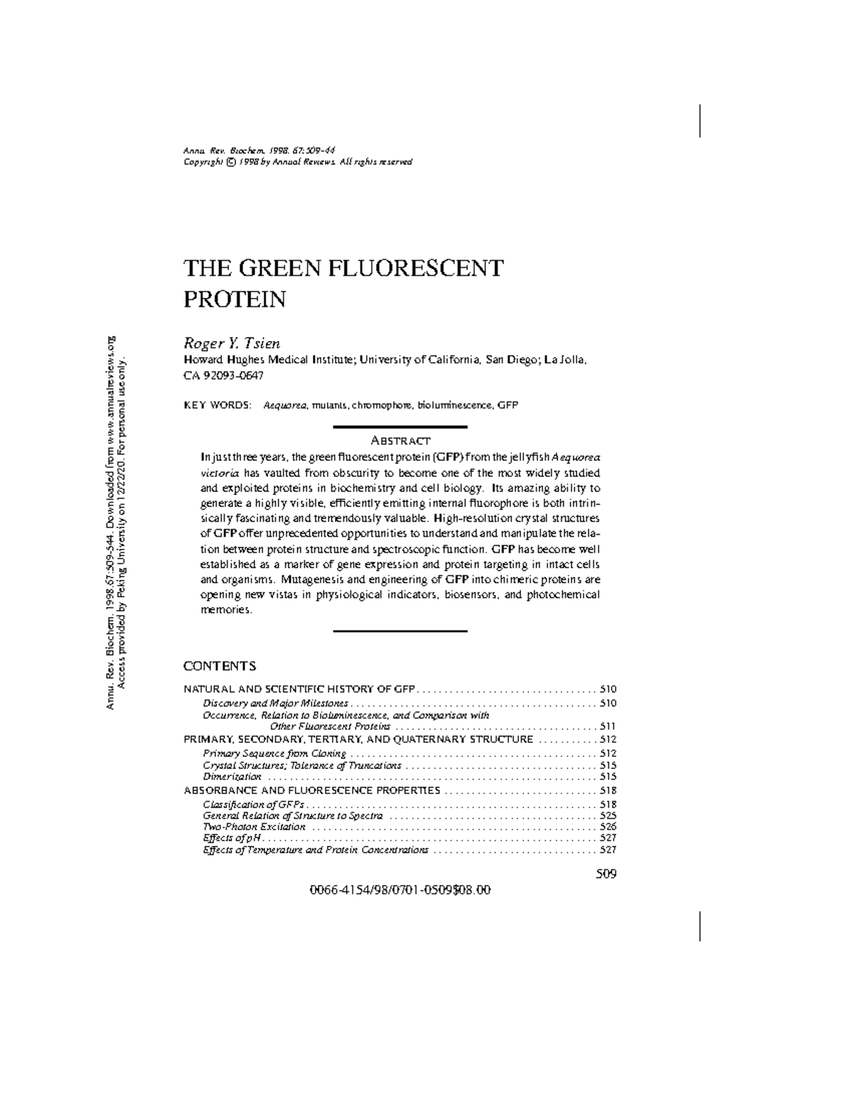 GFP Review 1998 - An In-Depth Study of its Historical Significance ...