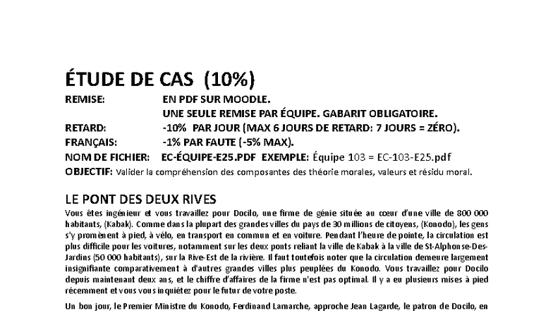 Étude de Cas: Faisabilité du Nouveau Pont à Kabak - AUT 2025-3 - Studocu