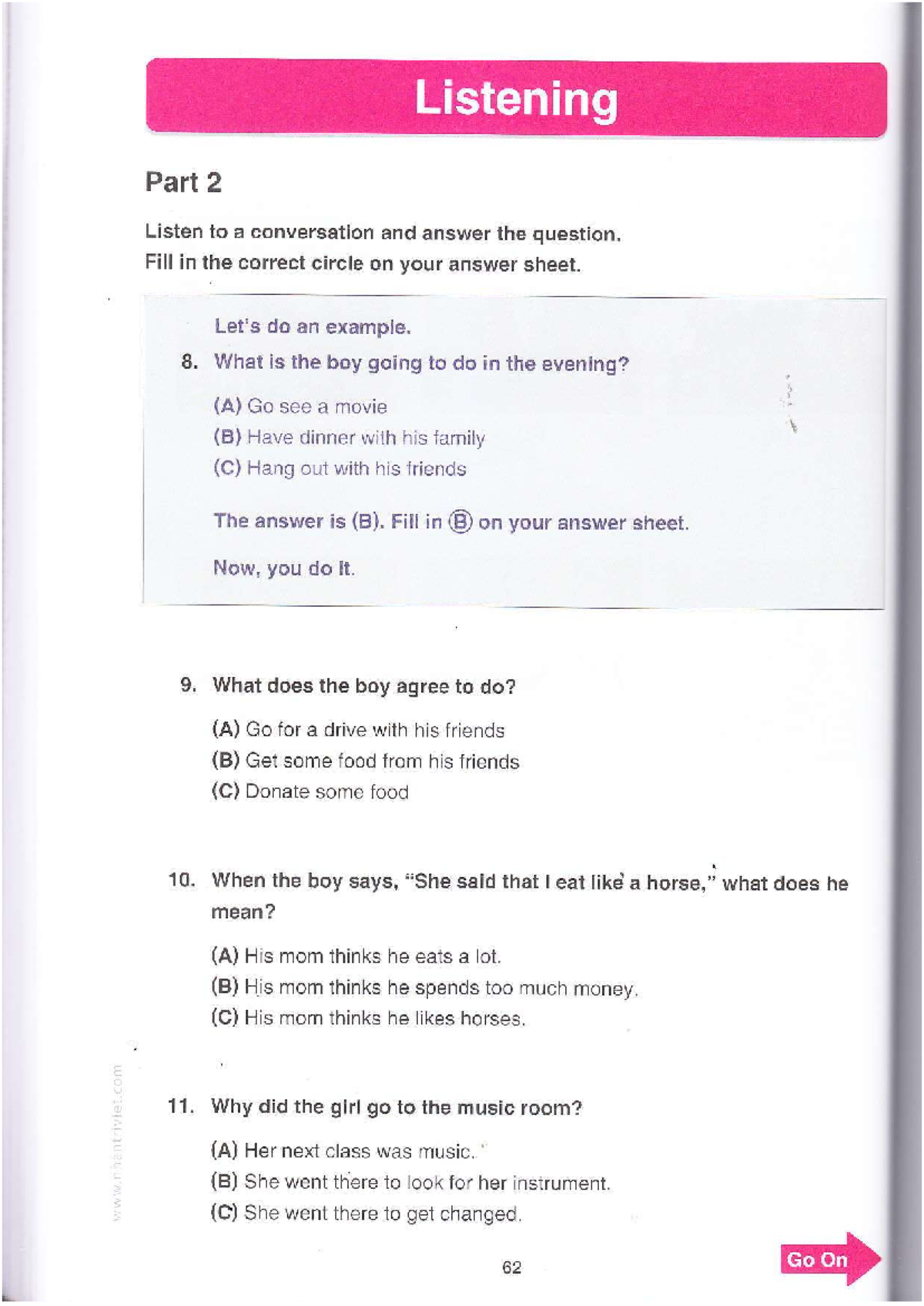 TFL - PRI - L - P2 - Listening Practice Questions and Answers - Studocu