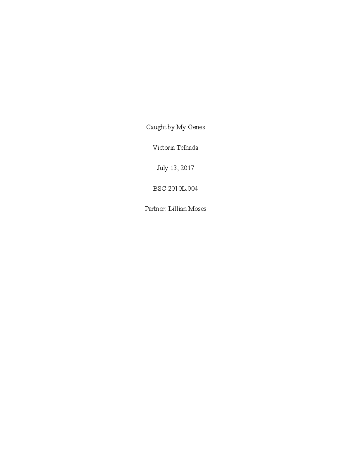 BSC 2010L Final Lab Report: DNA Fingerprinting & Gel Electrophoresis ...