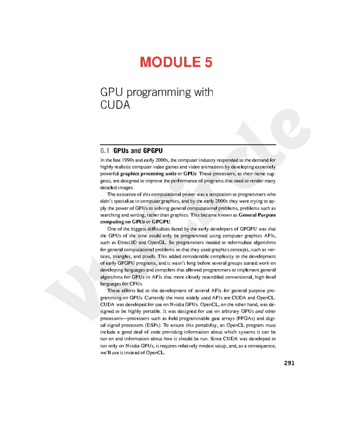 BCS702 Module 5: GPU Programming with CUDA - Chapter 6 Overview - Studocu