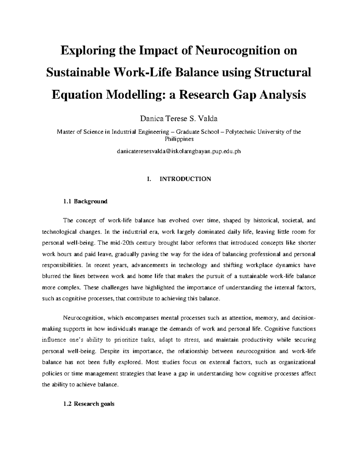 Valda Danica: Neurocognition & Sustainable Work-Life Balance Analysis ...