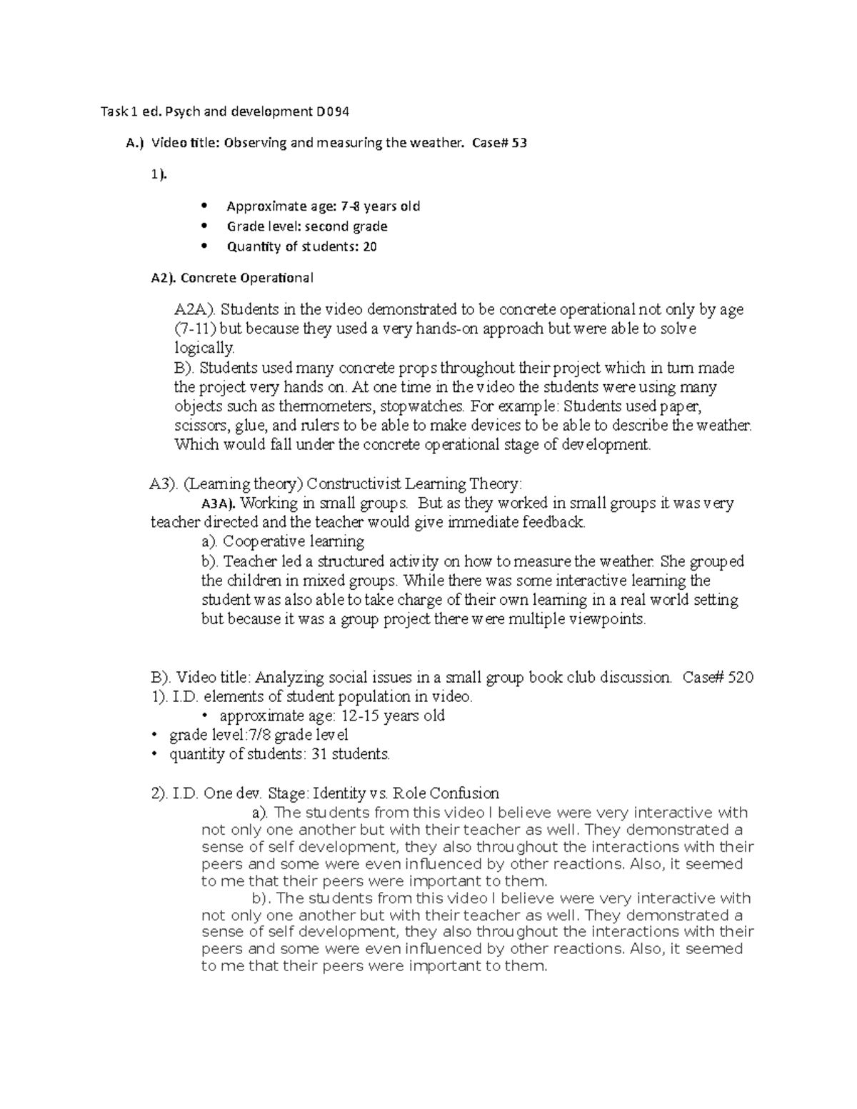 Updated TASK 1 D094 - This is task number 1 submitted for Wgu course ...