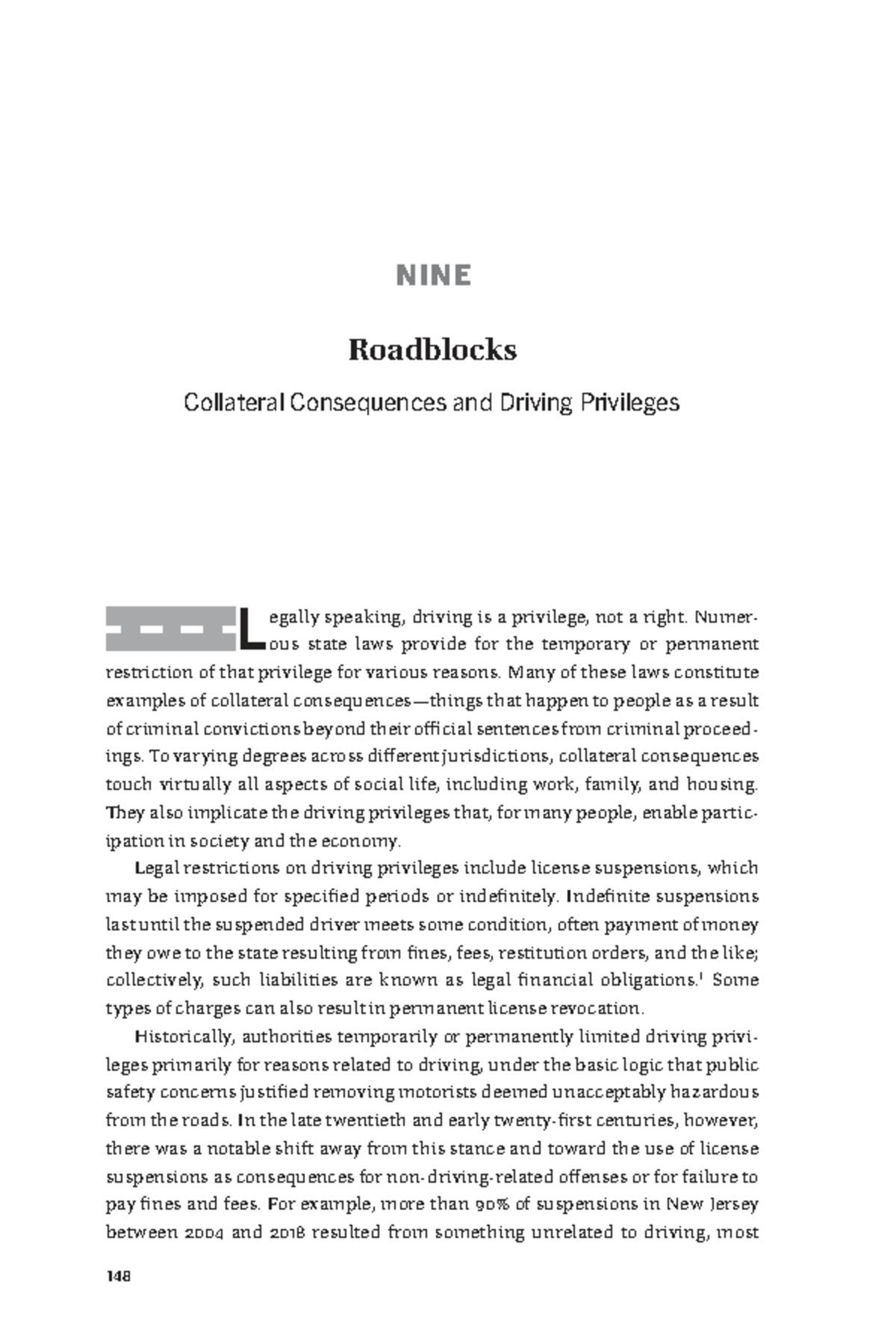 Chapter 9: Understanding Roadblocks & Collateral Consequences of ...
