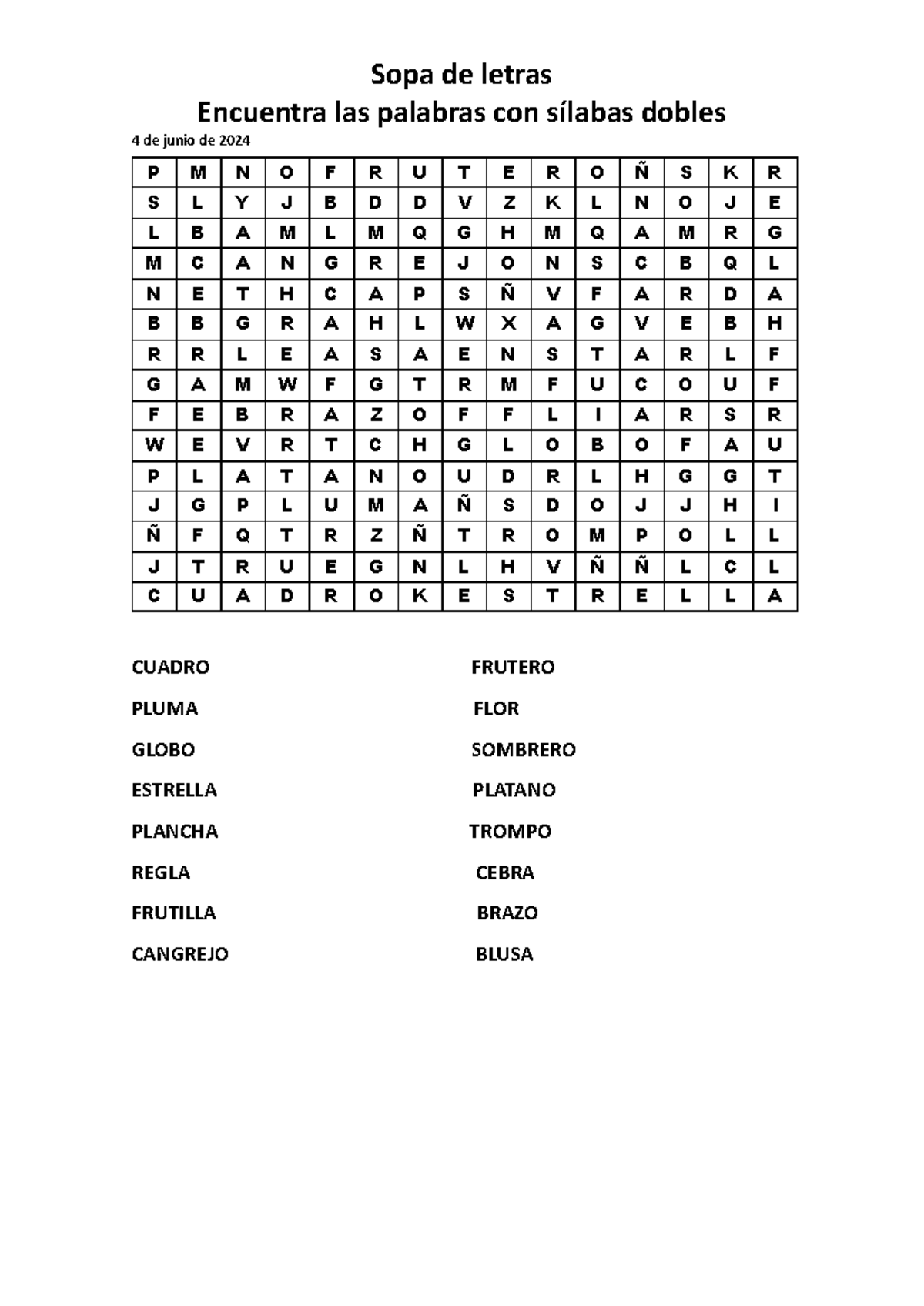 Sopa de letras - Prácticas pre. - Sopa de letras Encuentra las palabras ...