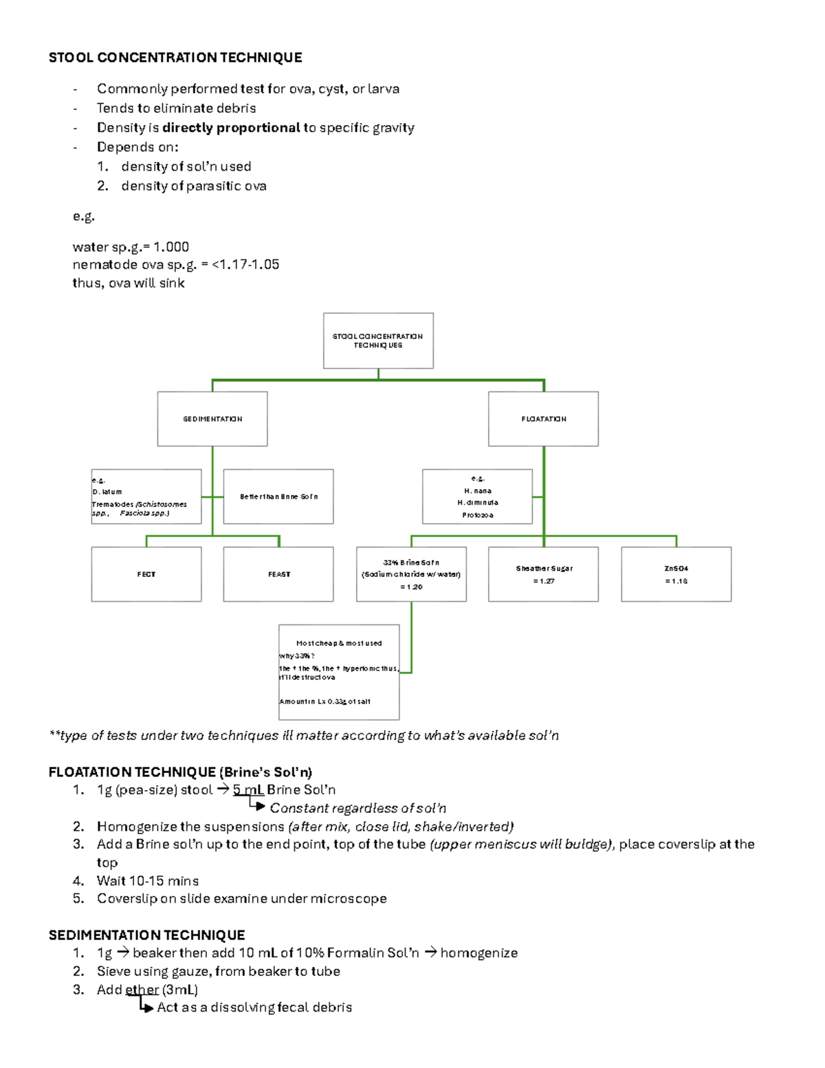 Stool Concentration Technique - STOOL CONCENTRATION TECHNIQUE Commonly ...