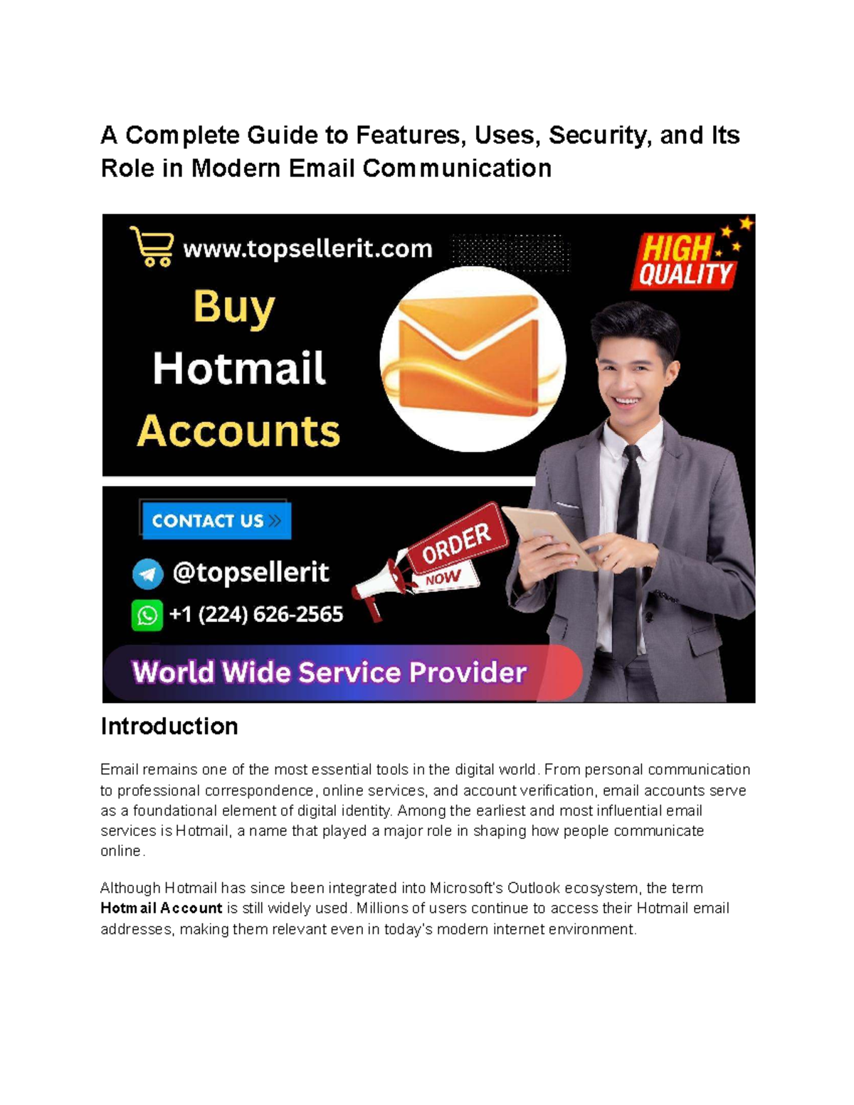 Hotmail Accounts: Features, Security, and Modern Uses Guide - Studocu