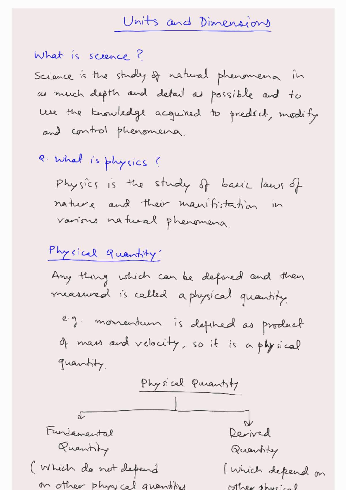 Units and Dimensions - what is physics ? Physics is the study of basic ...