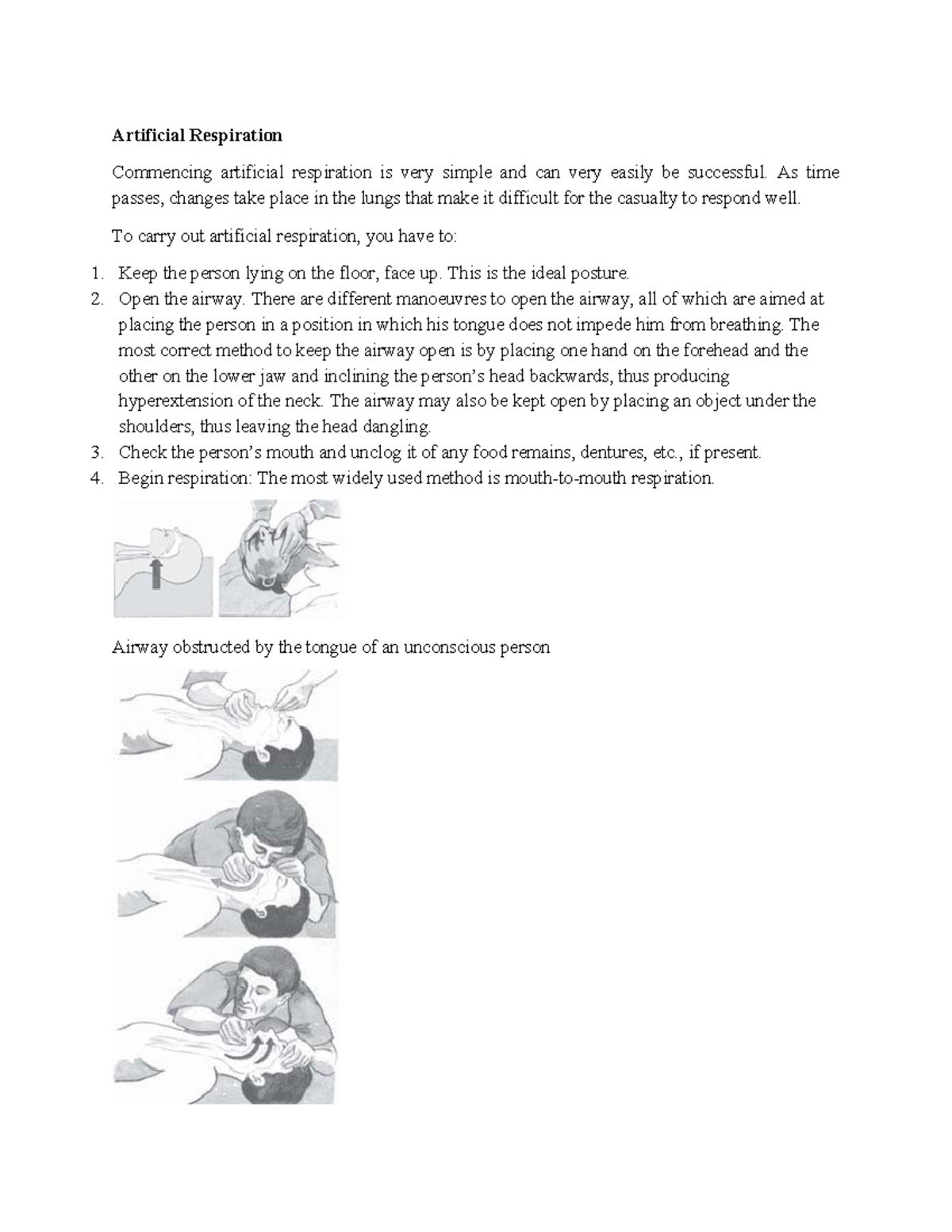 Emergency Resuscitation Techniques: Artificial Respiration & CPR - Studocu