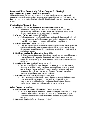 Business Ethics Exam Study Guide: Key Concepts & Ethical Decision ...