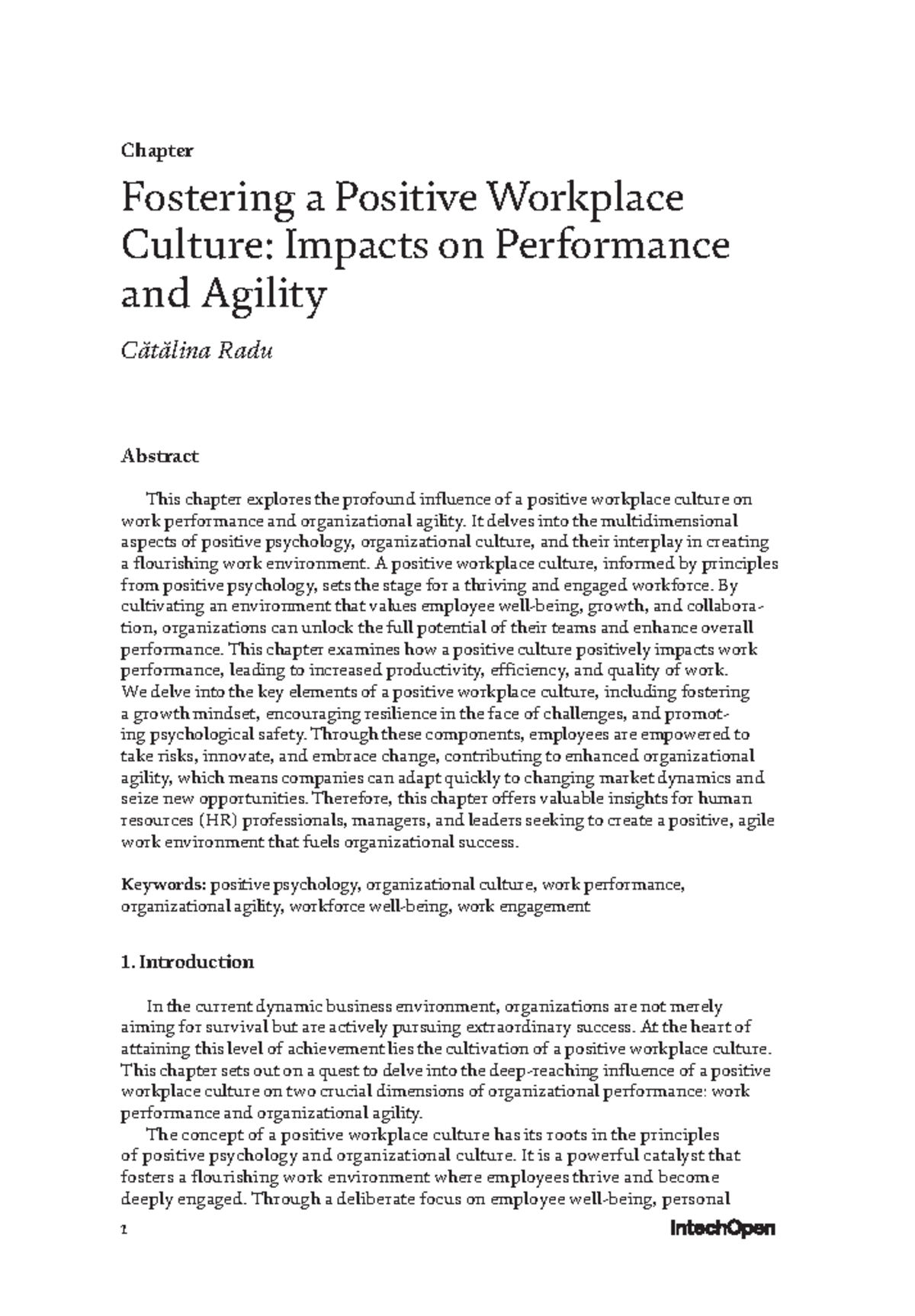 HRM 101: Fostering a Positive Workplace Culture - Impacts on ...