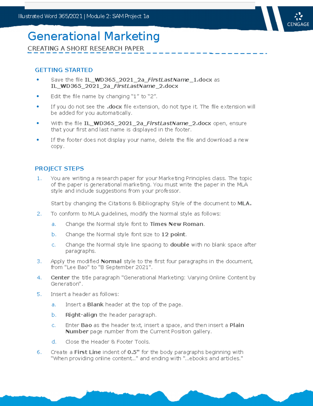 Instructions IL WD365 2021 2a - Illustrated Word 365/2021 | Module 2 ...