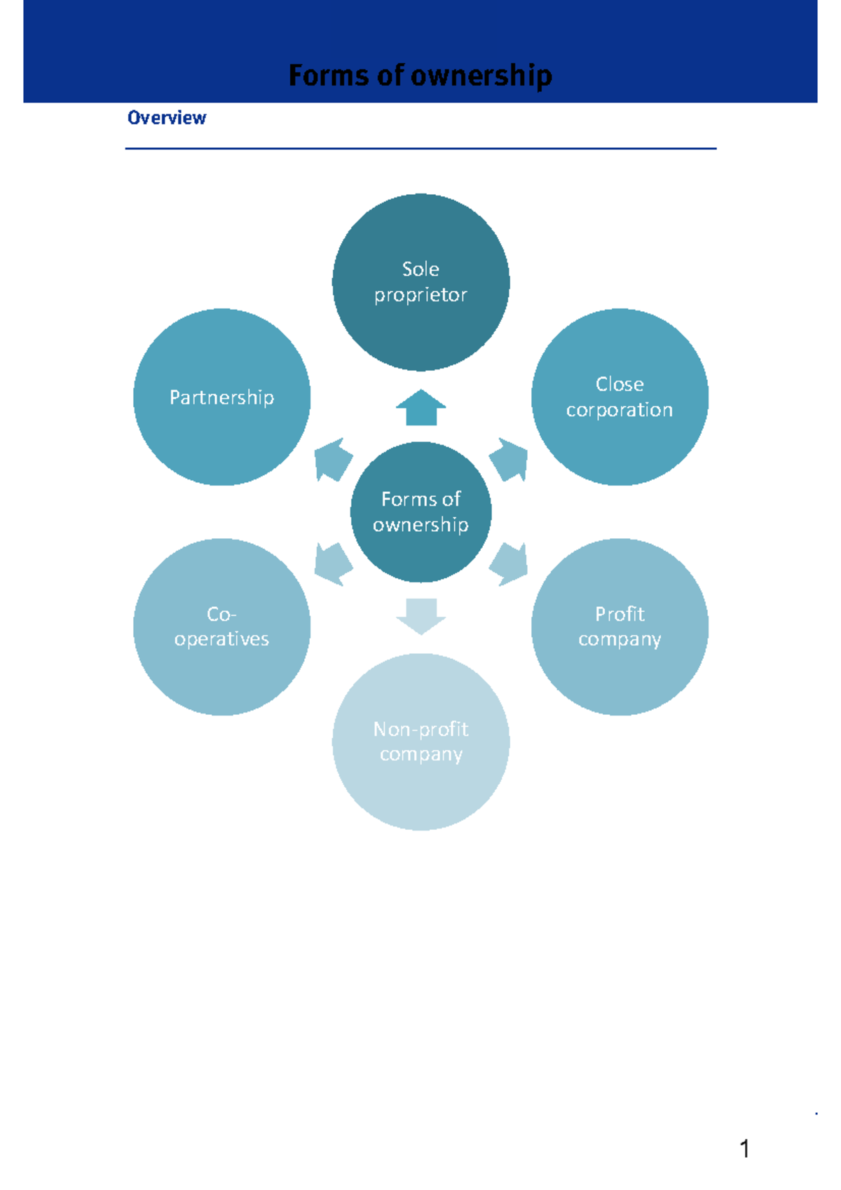 Business Studies-Forms of ownership - Forms of ownership Overview Forms ...