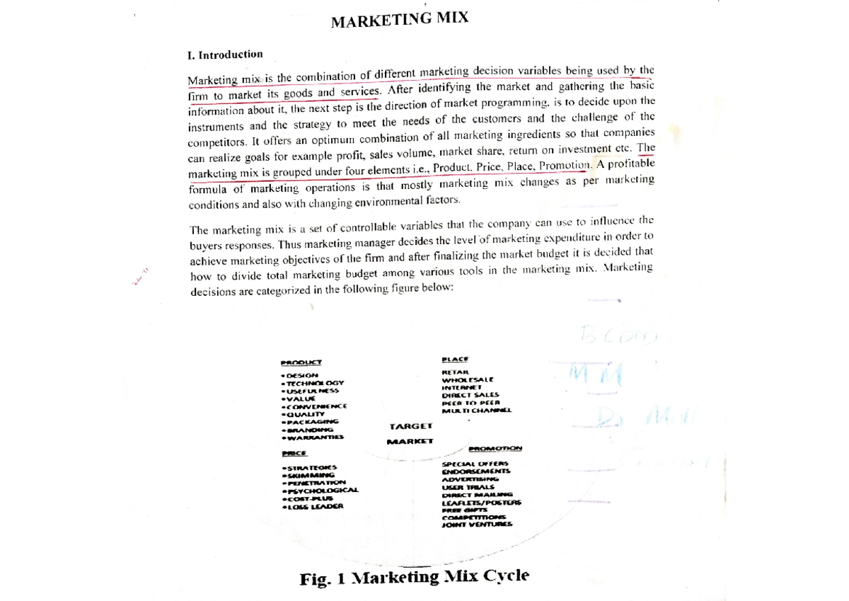 Marketing Mix - Lecture notes - Marketing Management - Studocu
