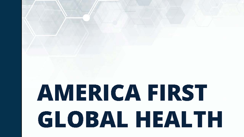 2025 America First Global Health Strategy Report: Enhancing Global ...