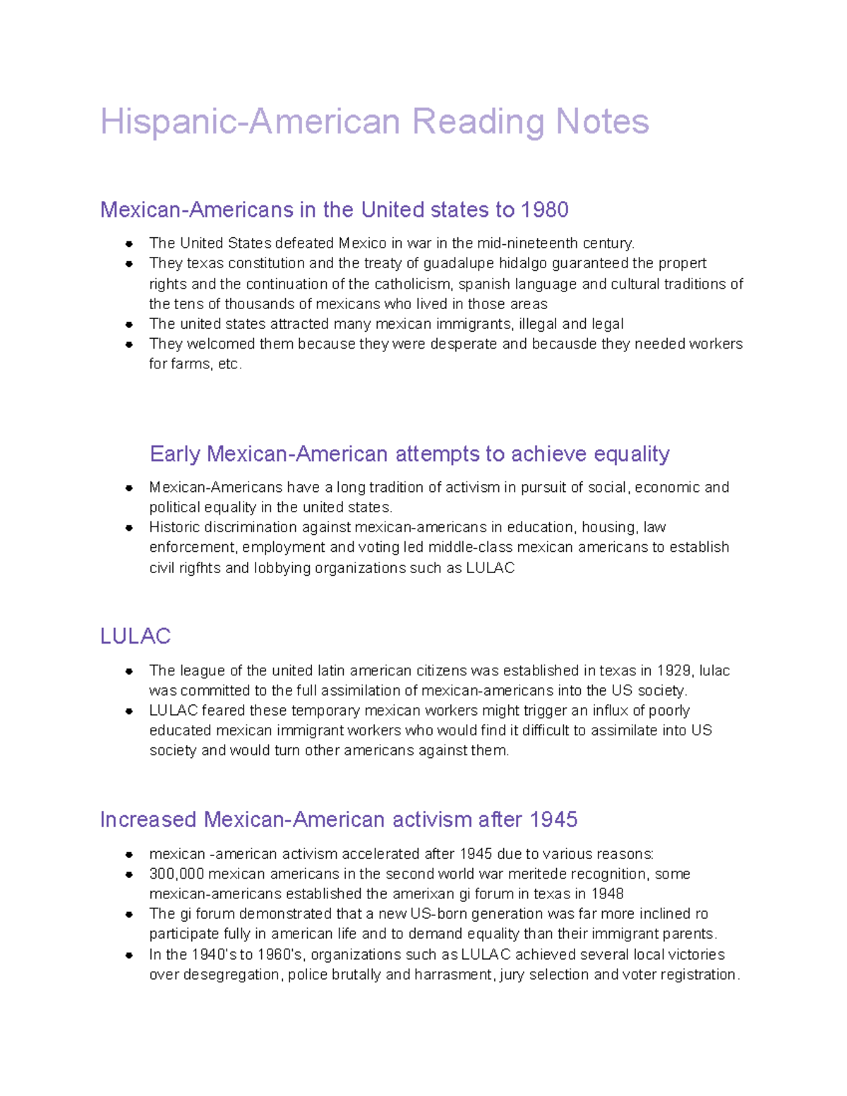 Hispanic-American Reading Notes - Hispanic-American Reading Notes ...