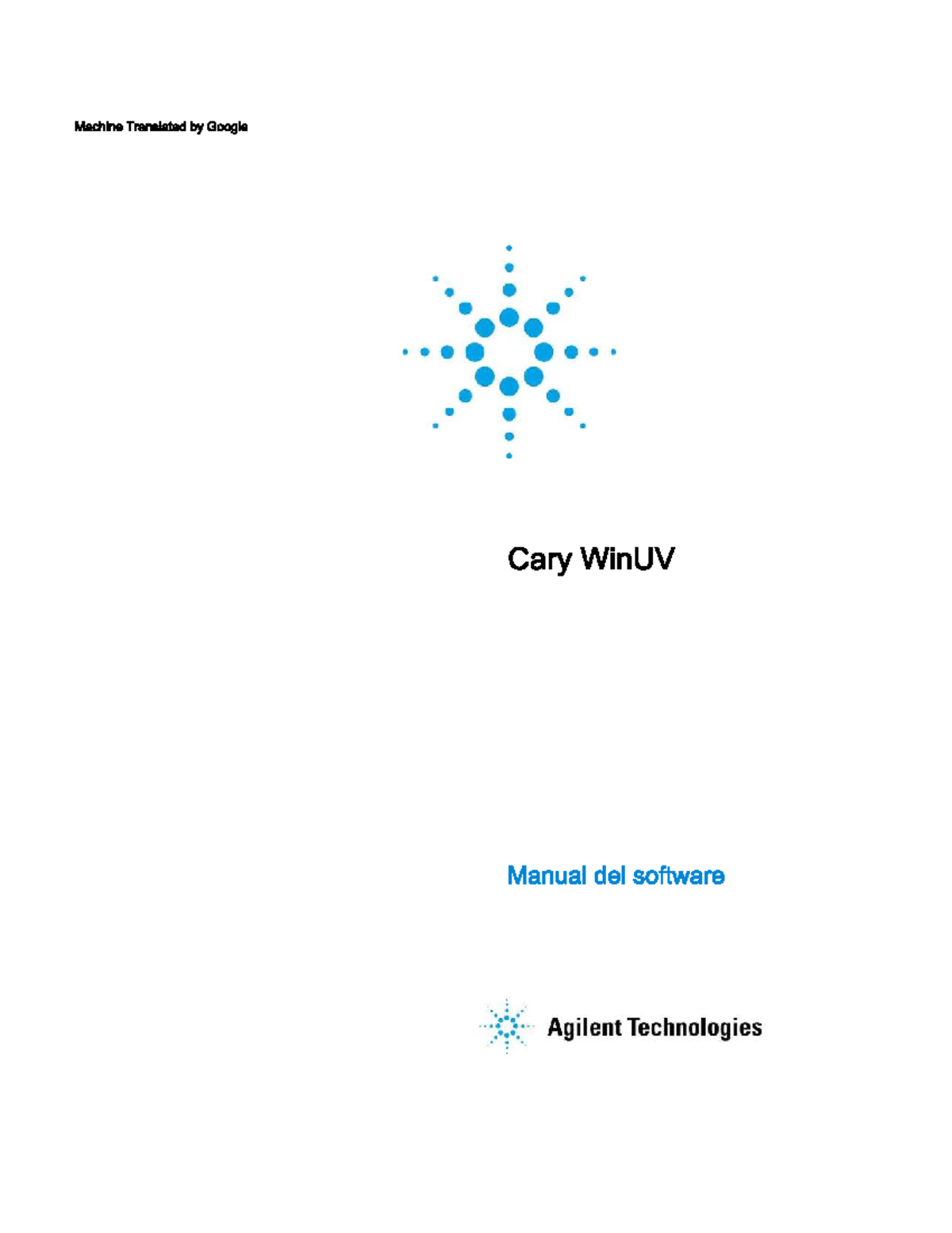 Manual del Software Cary WinUV - Guía de Uso y Funciones - Studocu