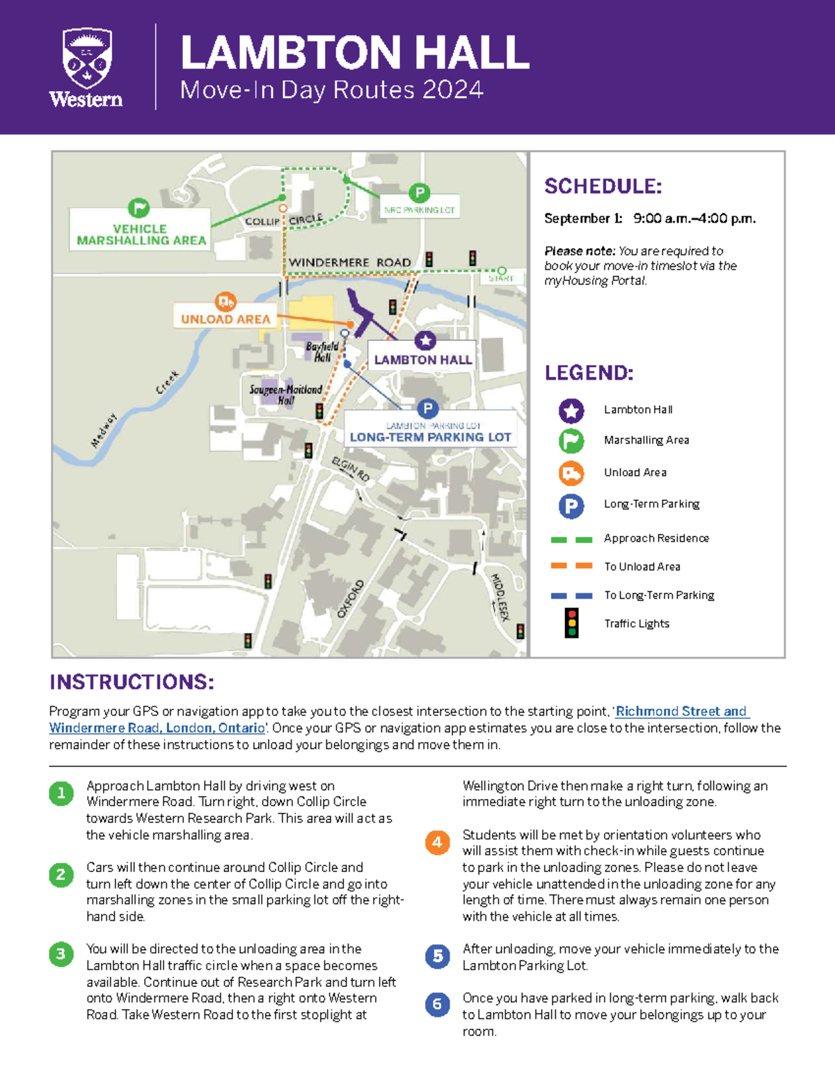 LAMBTON HALL Move-In Planning Guide 2024: Routes & Instructions - Studocu