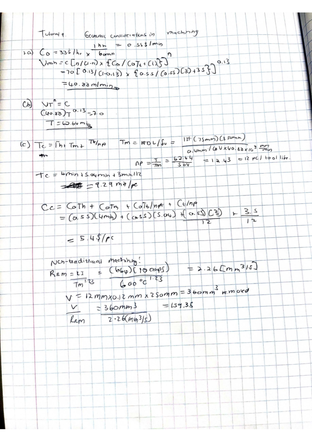 Tutorial 9: Geonomic Considerations in Machining Techniques - Studocu