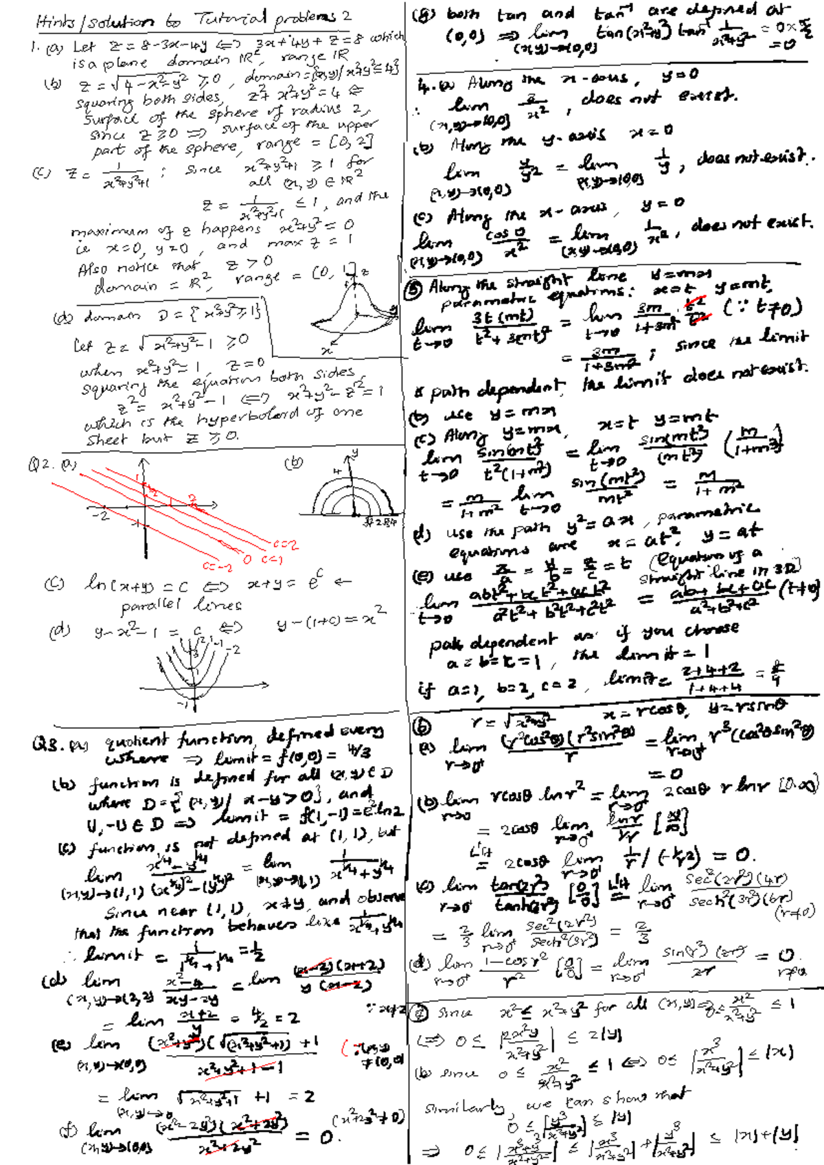 Tut 2 Solutions - Questions and Answers for tutorials - to Tutorial ...