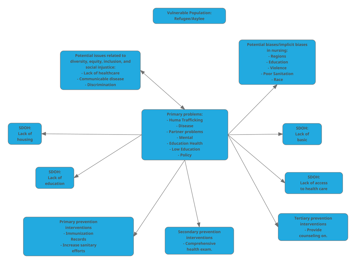 Concept map 2 - Primary problems: Huma Trafficking Disease Partner ...