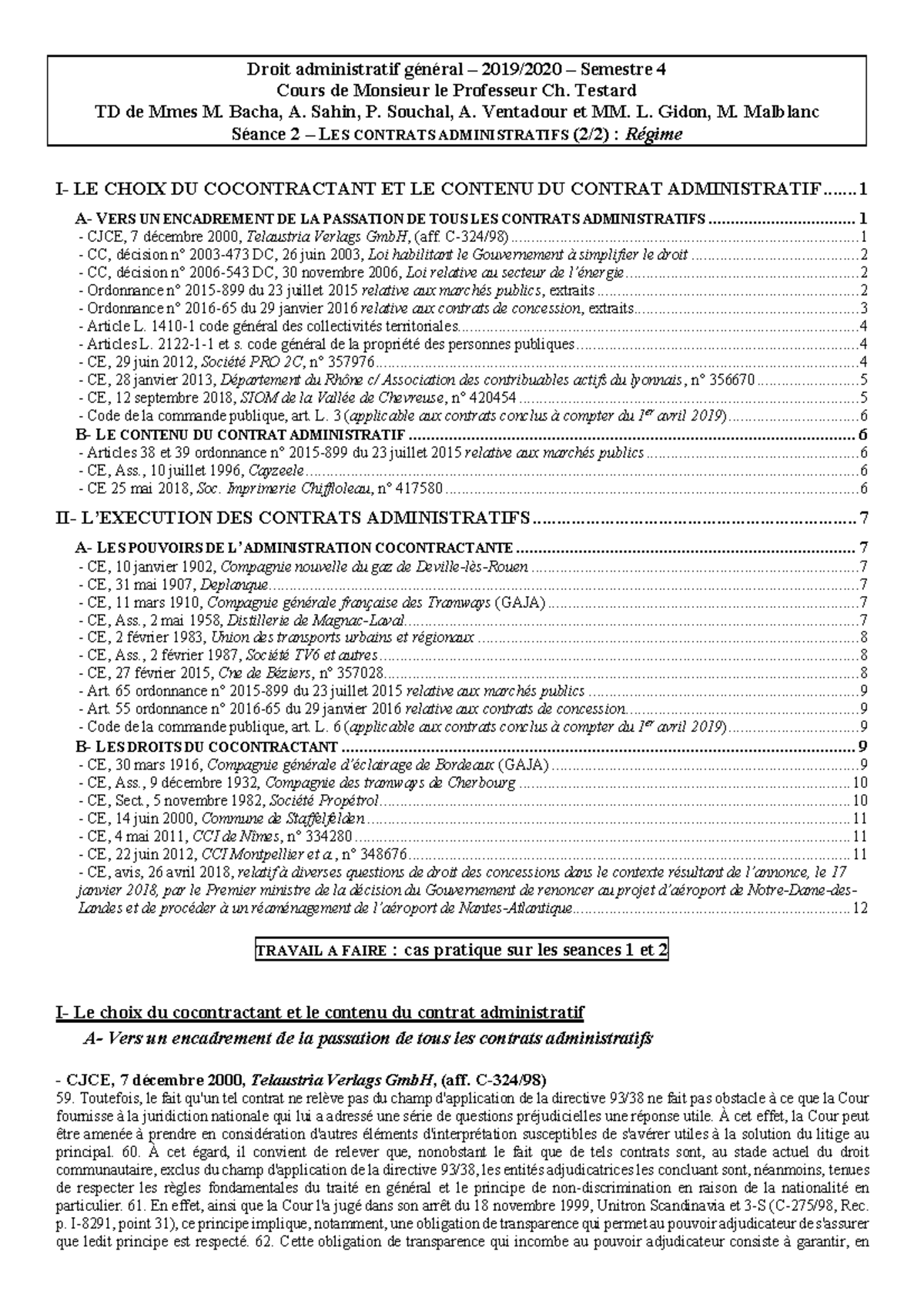 Séance 2 - Le régime du contrat - fiche - Warning: TT: undefined function: 32 Droit ...