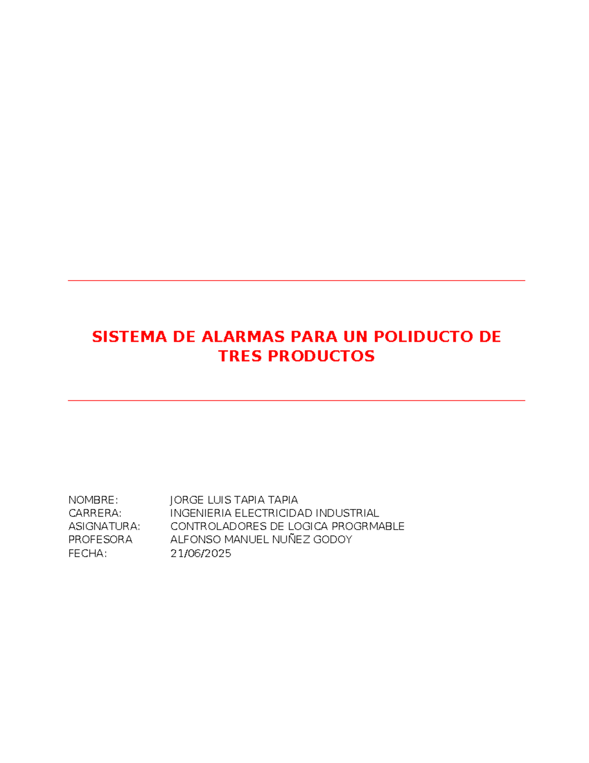 SISTEMA DE CONTROL DE VÁLVULAS EN POLIDUCTO - PLC 2 - Studocu