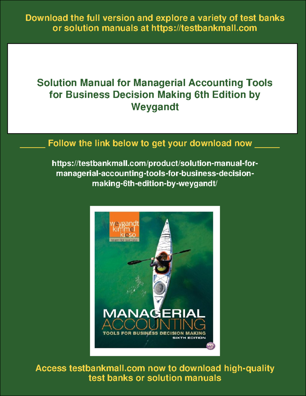 10642 - Solution manual for managerial accounting tools for business ...