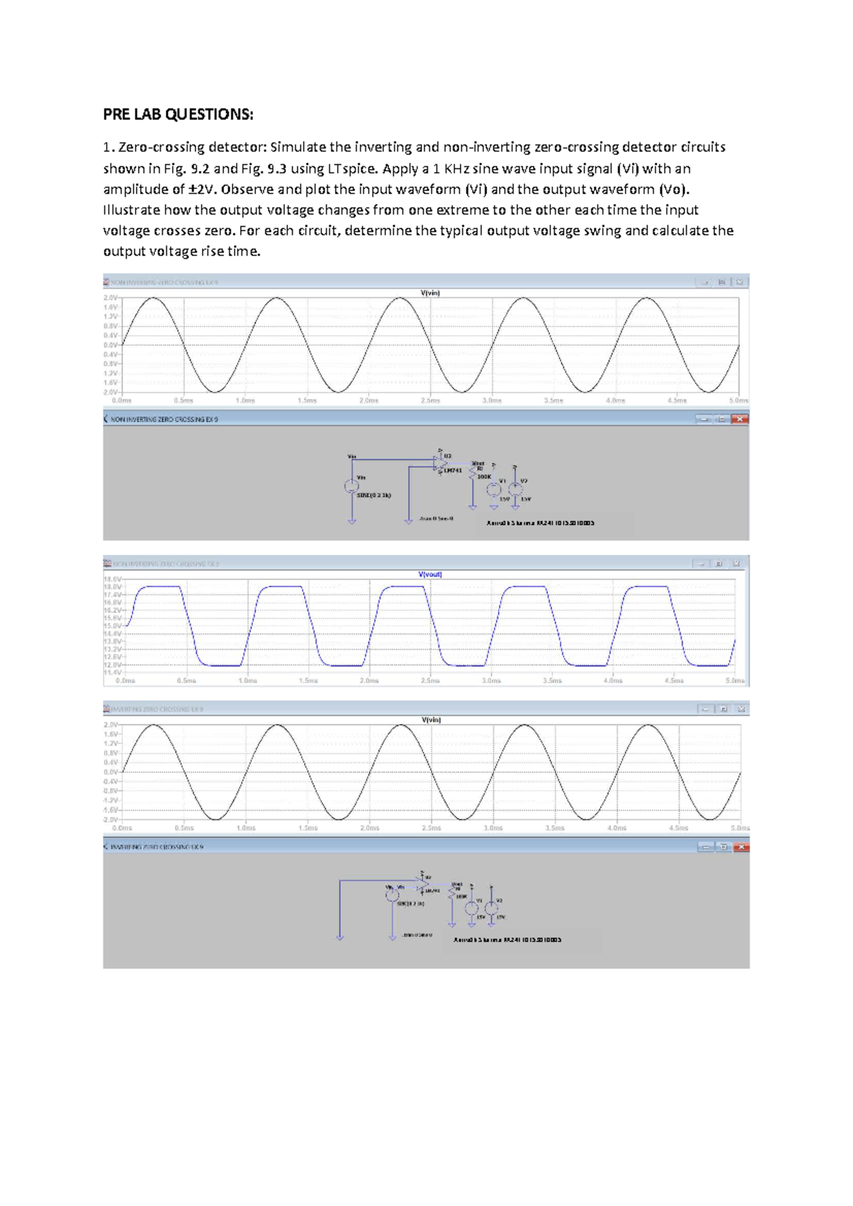 Exp 9 - Lab Practicals: Simulating Circuits with LTspice - Studocu
