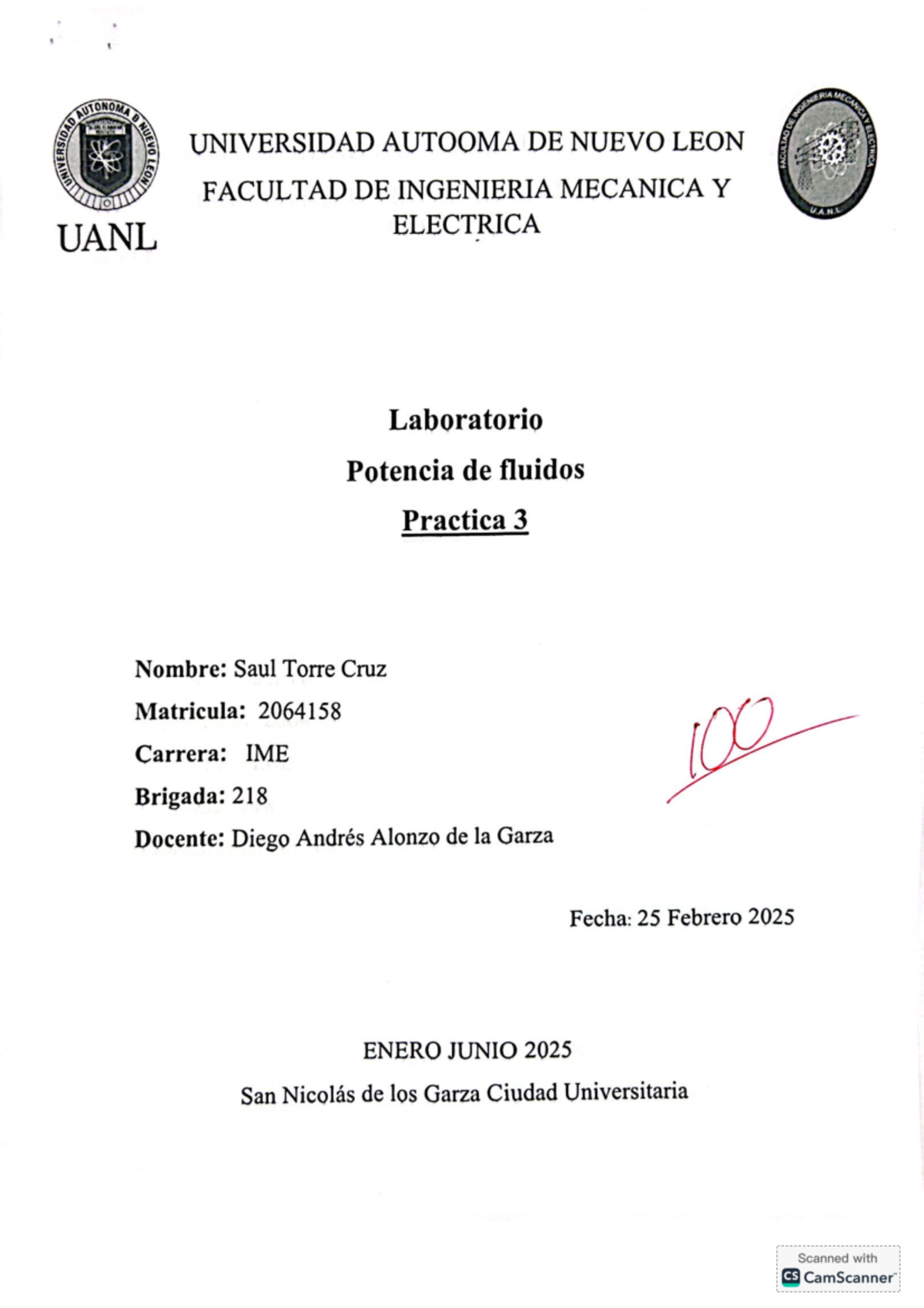 Práctica-#3 2064158 - practica 3 laboratorio de potencia fluida - AUTONOMA 0 EVEN UNIVERSIDAD ...