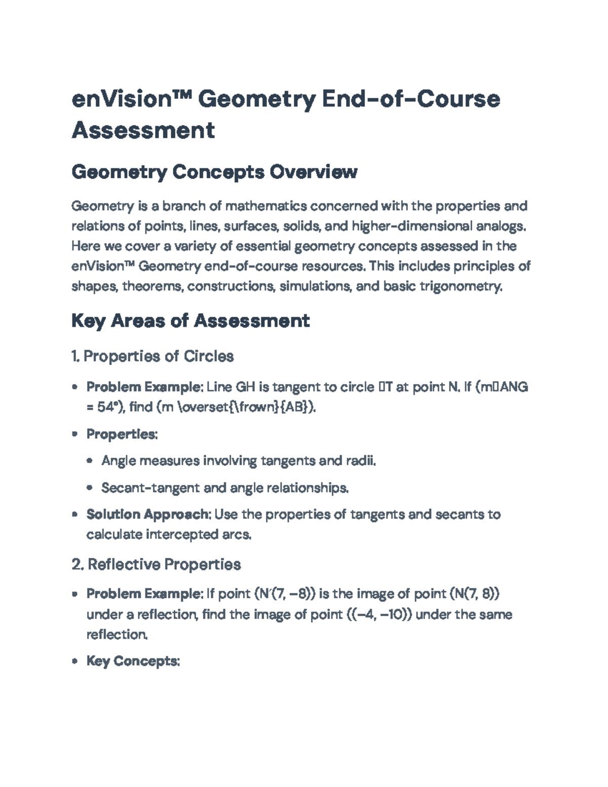 enVision™ Geometry EOC Assessment: Key Concepts & Problem Solving ...