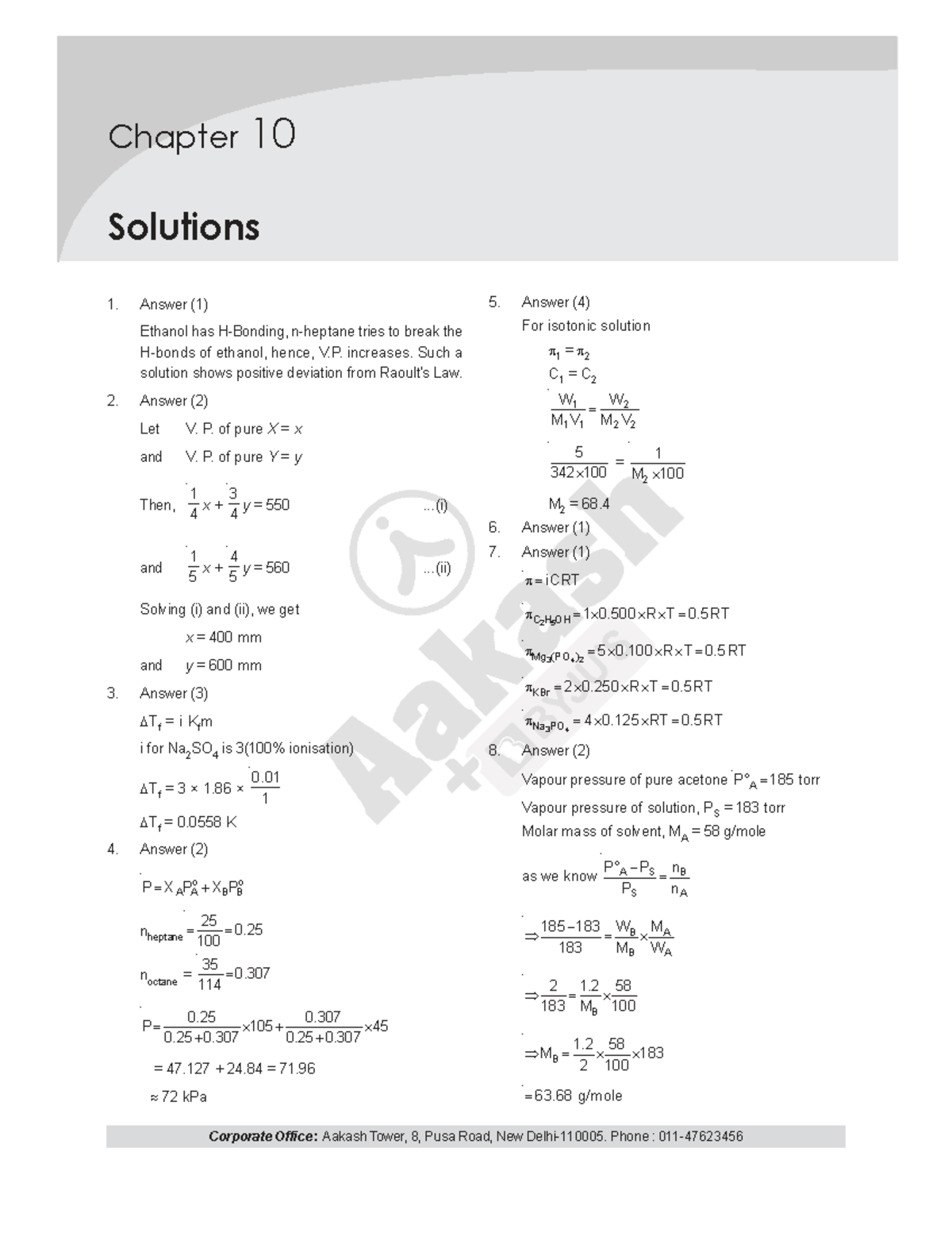 C Sol Ch-10 Solutions - JEE (Main) Chemistry Archive - Studocu